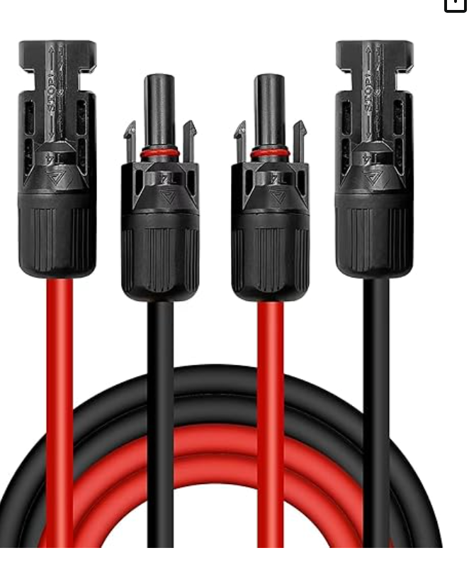 2m 10AWG 1500V Solar Panel Extension Cable Set – Energian